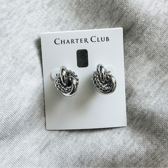 Charter Club | Jewelry | Nwt Charter Club Silver Tone Textured Ring ...